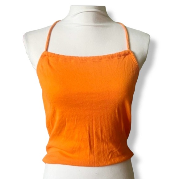 Victoria's Secret | Tops | Vintage 9s Victorias Secret Orange Halter ...
